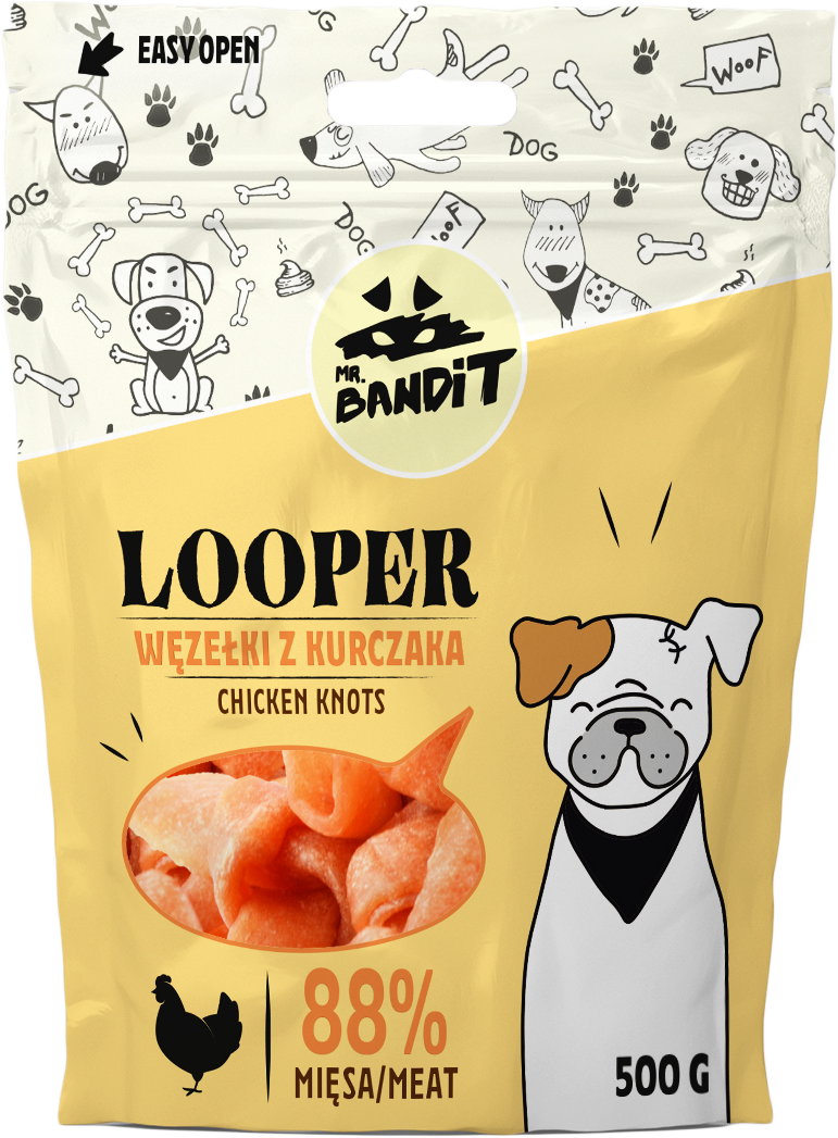 LOOPER - chicken knots - Treats for dogs and cats. Mr. Bandit Treats ...